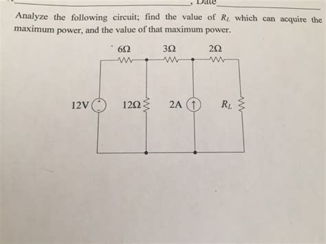 solved find the value of rl which can acquire the maximum