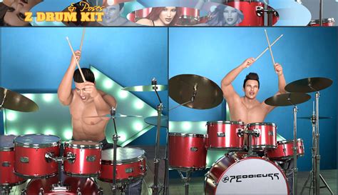 Z Drum Kit And Poses For Genesis And Daz D