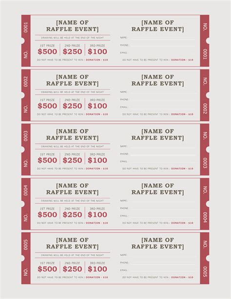 45 Free Raffle Ticket Templates Make Your Own Tickets
