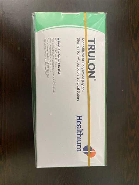 Trulon Monofilament Polyamide Absorbable Surgical Suture Packaging