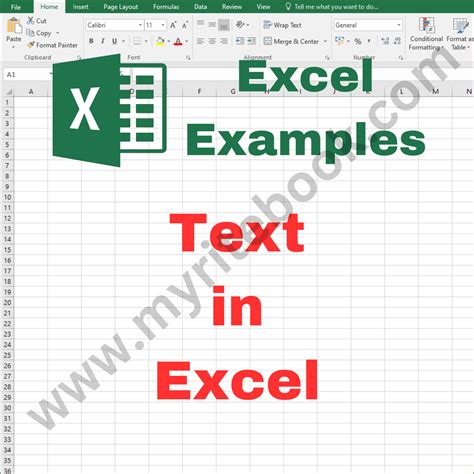 Excel Example Text In Excel Myritebook Learn Tutorials
