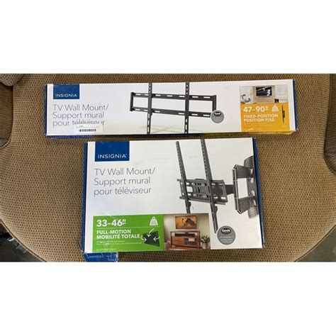 Insignia 33 46 Inch Full Motion Tv Wall Mount And 47 90 Inch Fixed