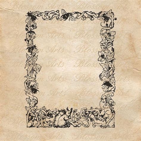 Printable Bee Border Etsy