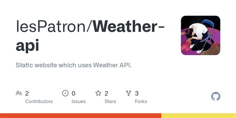 GitHub LesPatron Weather Api Static Website Which Uses Weather API