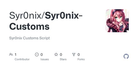 GitHub Syr Nix Syr Nix Customs Syr Nix Customs Script