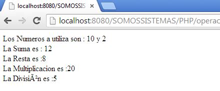 Operaciones Matemáticas en PHP Programación PHP Parte Somos Sistemas