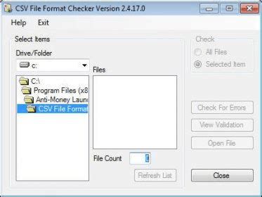 CSV File Format Checker Download It Is A Simple Program That Allows You To Verify The Integrity