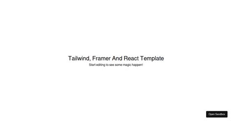 React Tailwind Template Codesandbox