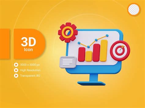Premium Psd 3d Seo Monitoring Icon Premium Psd 3d Seo Monitoring Icon