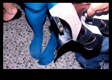 Shoes 6337 Feet High Heels And Stockings On