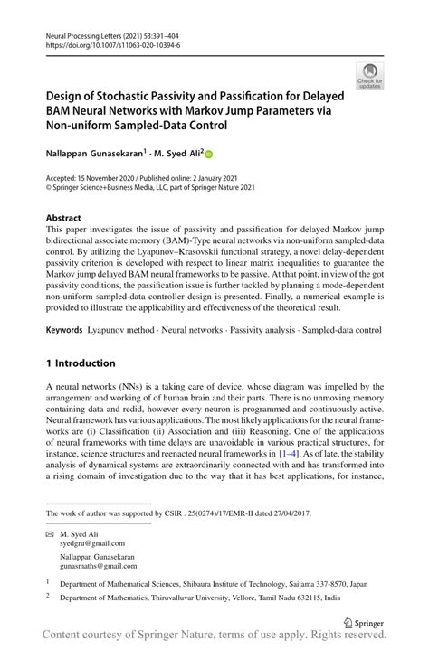 Design Of Stochastic Passivity And Passification For Delayed Bam Neural Networks With Markov