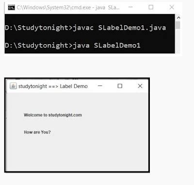 Explain Basic Swing Components JLabel