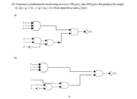 solved 15 construct a combinatorial circuit using