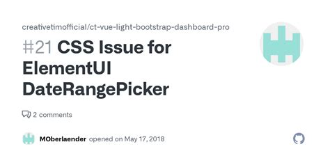 CSS Issue For ElementUI DateRangePicker Issue Creativetimofficial Ct Vue Light Bootstrap