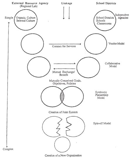 conceptual framework of the types of partnerships between an external