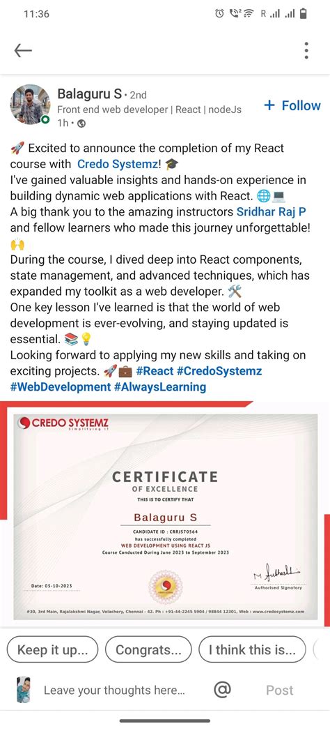 Sridhar Raj P On Linkedin 😍😍😍