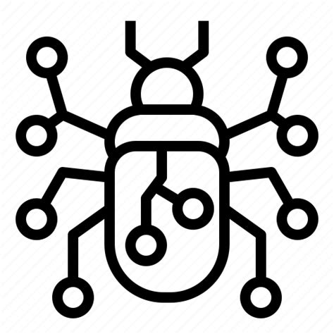 Digital Bug Code Security Online Stealing Attack Icon Download