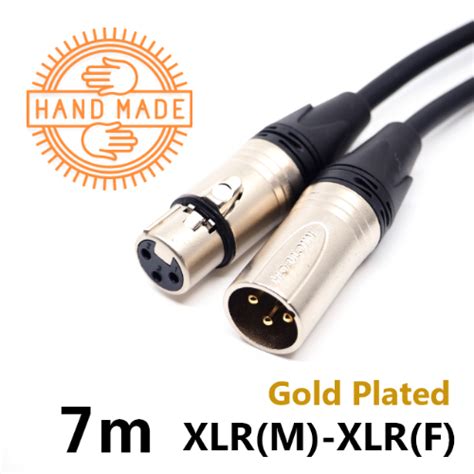 길이 7 M 국산 고급 Xlr 마이크 케이블 캐논 케이블나인오디오 케이블 공방 편조실드 케이블 나인오디오