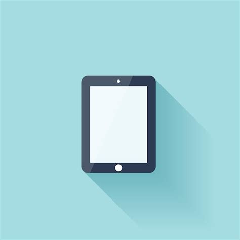Ícone De Tablet Plano Com Sombra Vetor Premium