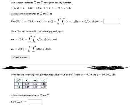 Solved The Random Variables X And Y Have Joint Density Chegg