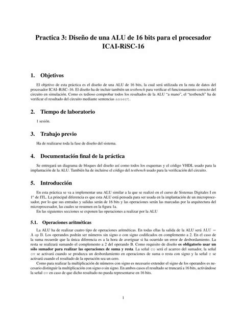 pdf practica 3 diseno de una alu de 16 bits para el laboratorio3