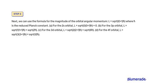 Solved What Is Magnitude Of An Orbital Angular Momentum Of An Electron