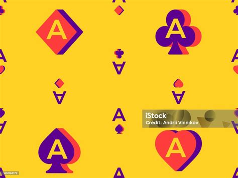 카드 슈트 에이스가 있는 매끄러운 패턴 다이아몬드 하트 클럽 스페이드 3d 스타일의 카드 슈트의 기호 인쇄물 타이포그래피 및 배너를 위한 디자인 벡터 그림 3차원 형태에