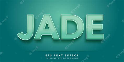 Premium Vector Jade Editable Text Effect