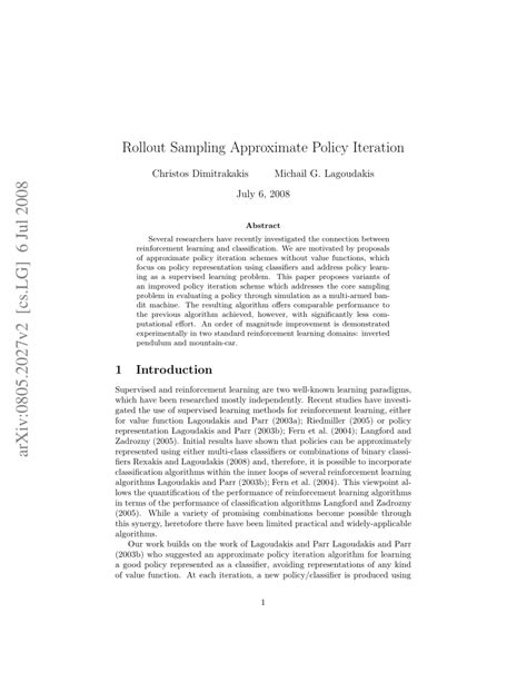 pdf rollout sampling approximate policy iteration
