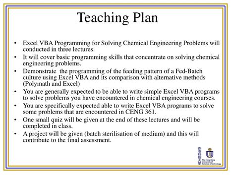 ppt excel vba programming for solving chemical engineering problems