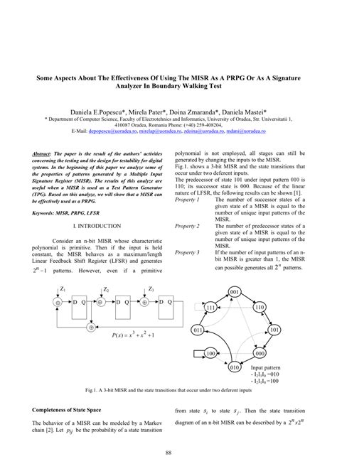 pdf some aspects about the effectiveness of using the misr as a prpg