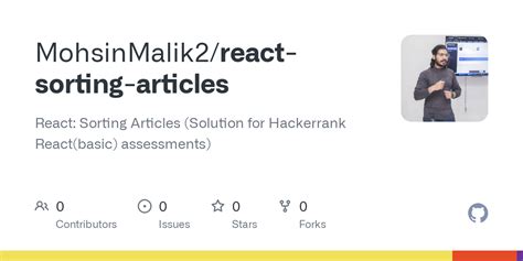 Github Mohsinmalik2react Sorting Articles React Sorting Articles Solution For Hackerrank