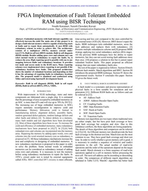 implementation and validation of memory built in self test mbist