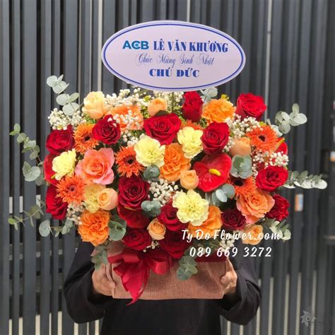 TyDo Flower Cửa hàng hoa tươi Gò Vấp G0523636 GIỎ HOA CHÚC MỪNG SINH NHẬT