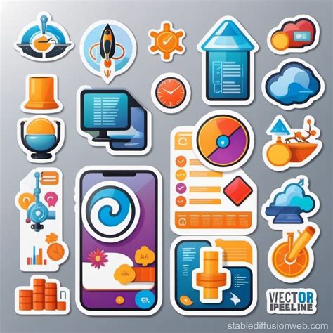 Data Pipeline Workflow Management App Icon Stable Diffusion Online