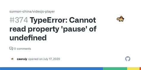 typeerror cannot read property pause of undefined · issue 374
