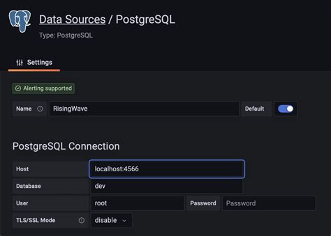 configure grafana to read data from risingwave risingwave