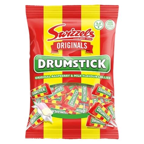 Swizzels Drumstick Lollies Raspberry And Milk 120g Vegan