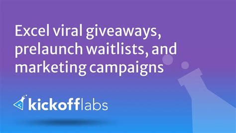excel viral giveaways prelaunch waitlists and marketing campaigns