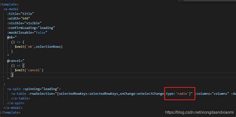 Antdesign Vue A Table 单选勾选一行vue A Table设置行单选效果 Csdn博客