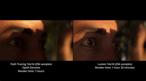 Path Tracer Vs Lumen Metahuman Close Up Unreal Engine 53 R