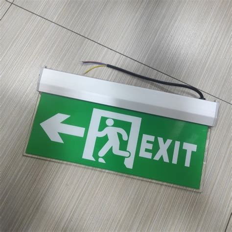jual lampu exit led kaca 2 sisi exit sign led mirror 2 muka m2