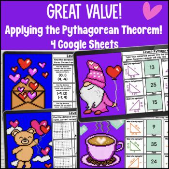 Pythagorean Theorem And Distance Formula Digital Pixel Art BUNDLE