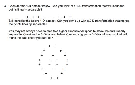 Solved 4 Consider The 1 D Dataset Below Can You Think Of A
