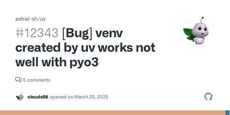 Bug Venv Created By Uv Works Not Well With Pyo3 · Issue 12343