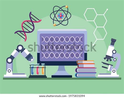 Genetic Testing Lab Equipment Stock Vector Royalty Free 1975831094