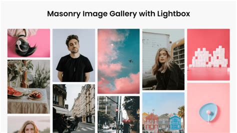 Responsive Masonry Image Gallery With Lightbox In Html Css And Javascript