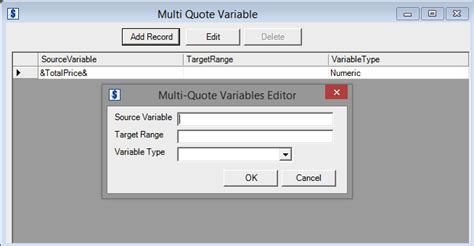Multi Quote Variables Corspro