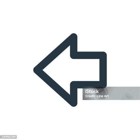 사용자 인터페이스 개념에서 왼쪽 화살표 아이콘 벡터입니다 왼쪽 화살표 편집 가능한 스트로크의 얇은 선 그림입니다 웹 및 모바일 앱 로고 인쇄 미디어에 사용할 왼쪽 화살표