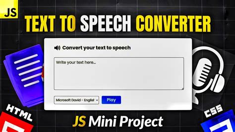 Text To Speech Converter Using Html Css And Javascript Easy Step By